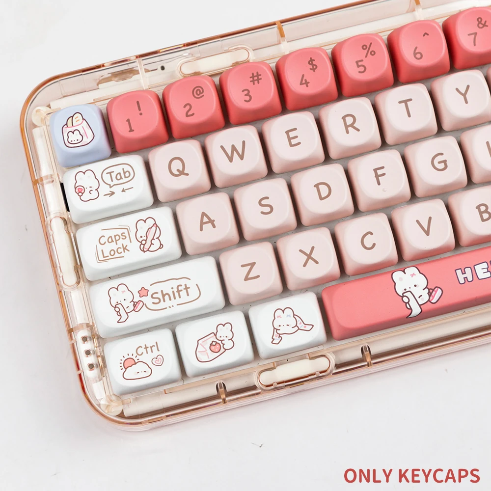 143-Key-Caps-PBT-Cute-Cartoon-Rabbit-Them-SOA-Keycaps-For-Gaming ...