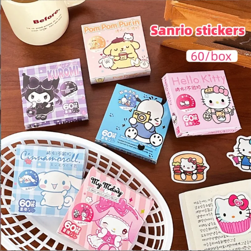 60pcs-Sanrio-Anime-Stickers-Kuromi-Hello-Kitty-Cinnamoroll-Graffiti-DIY ...