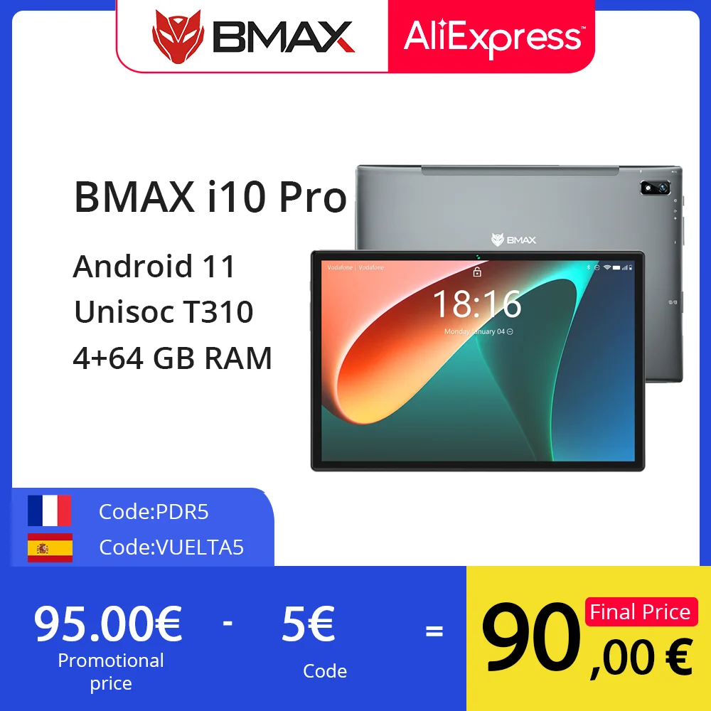 BMAX MAXPad I10 Pro 10.1 Inch 4G LTE 4GB RAM 64GB ROM UNISOC T310 Quad ...