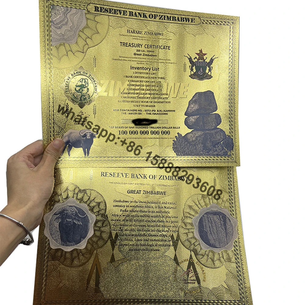 Great-Zimbabwe-Googolplex-Containers-Gold-Foil-Banknote-Certificate ...