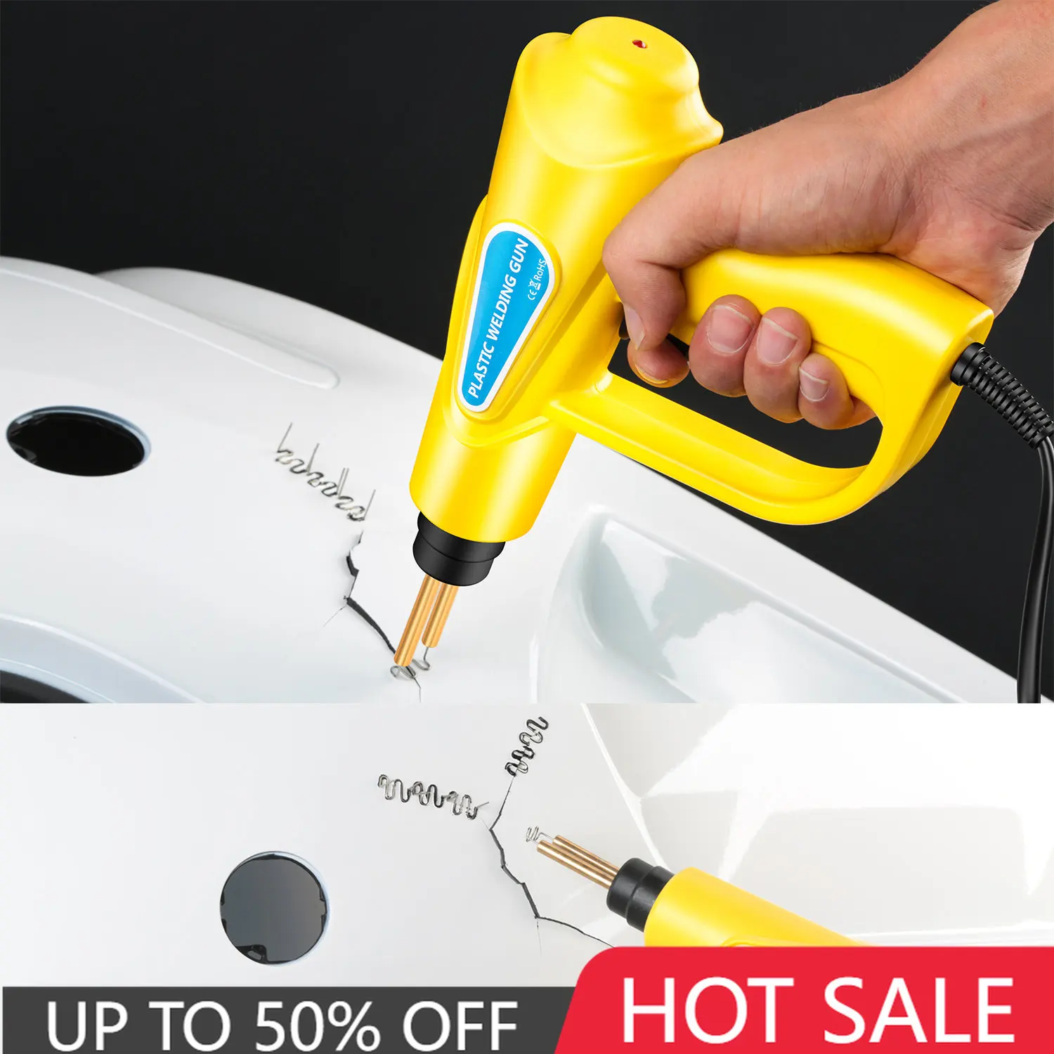 NEW-Hot-Stapler-Plastics-Welders-Machine-Handy-Plastic-Soldering-Lron ...