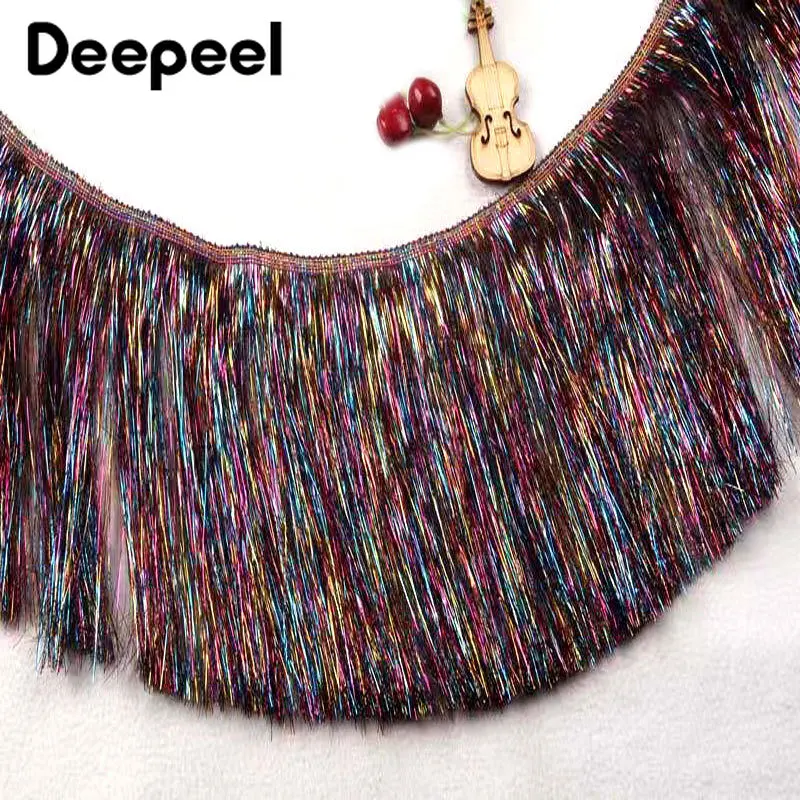 Flecos brillantes de colores para coser ropa, borlas de encaje, vestido ...
