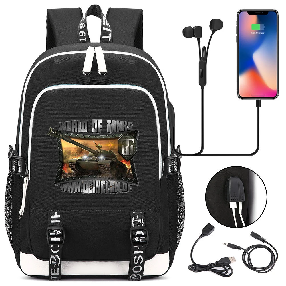 Game-World-Of-Tanks-Backpack-Women-Men-Multifunction-USB-Charging ...