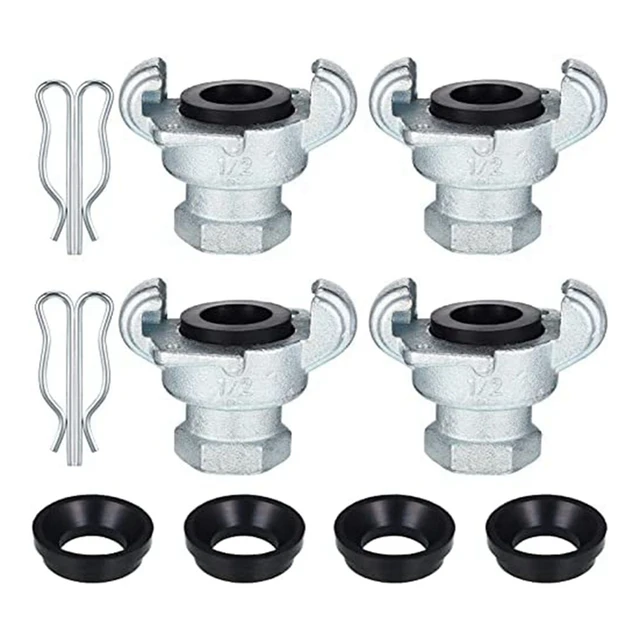 Pneumatic Equipment Fittings 6-Piece 1/2" NPT Air Hose Fittings ...
