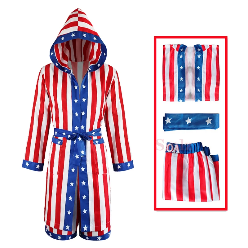 Rocky-Balboa-boxer-cosplay-costume-Children-boy-red-hooded-cape-shorts ...