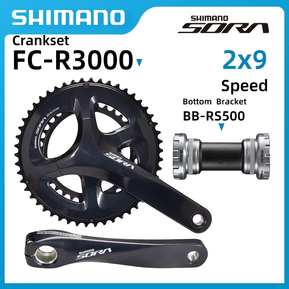 SHIMANO-SORA-FC-R3000-R3550-2x9v-Crankse-Groupset-with-Crankarm-and ...