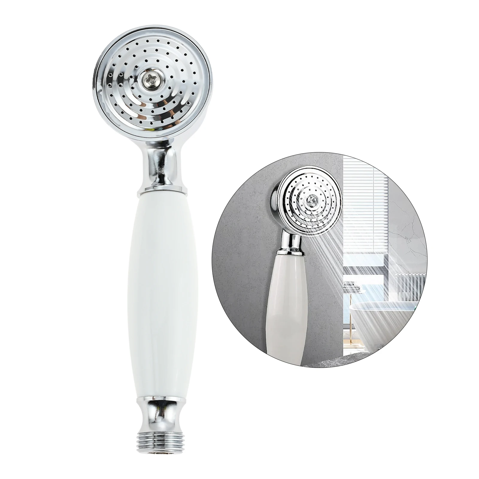 1Pc-Telephone-Shape-Chrome-Plated-Hand-Holder-Shower-Screw-In-Brass ...