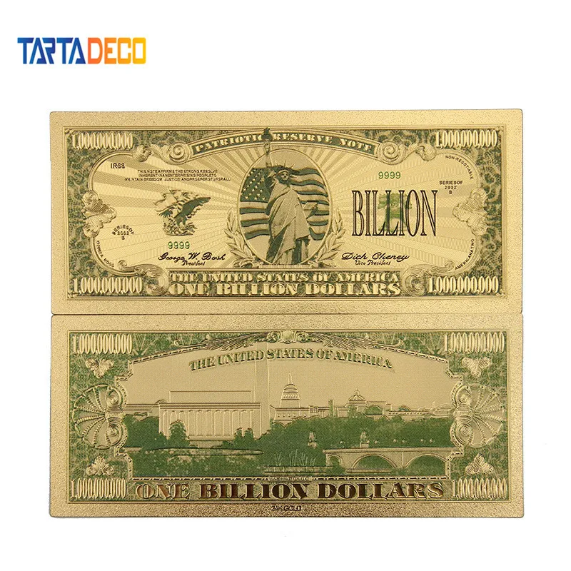 Fake Us Dollars Commemorative Notes 24k Gold Plated Million Billion ...