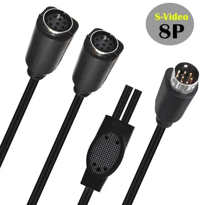 Mini DIN 8-Pin Splitter Y Cable Mini Din 8 Core Audio/Video S-video Set ...
