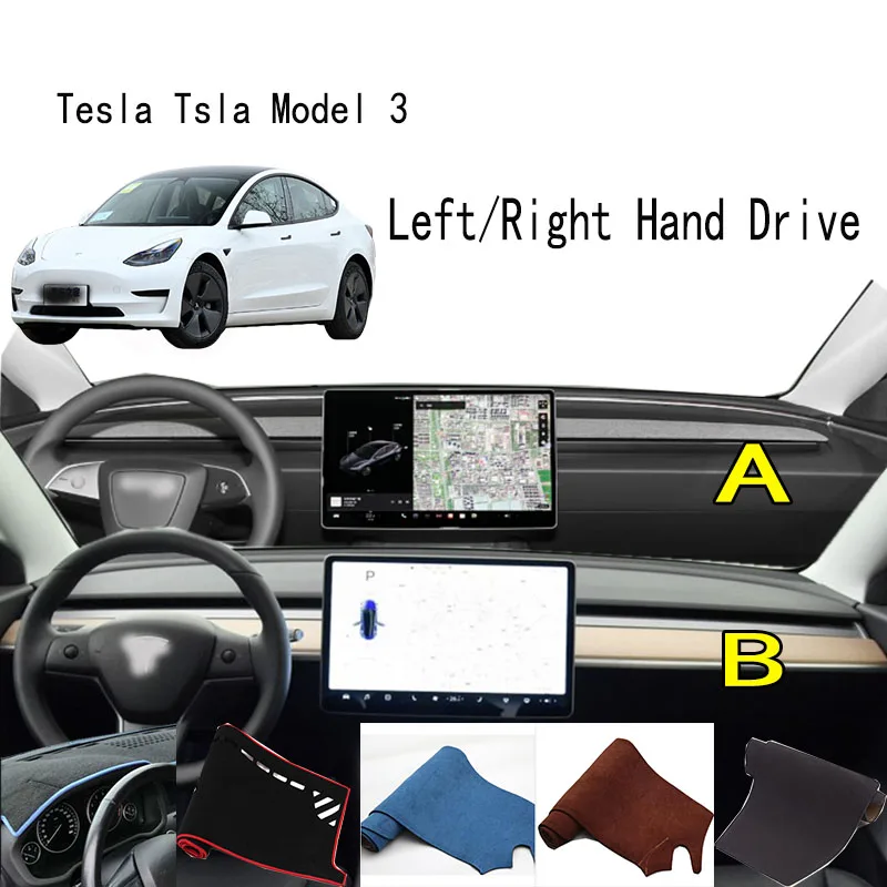 For Tesla Tsla Model 3 y Accessories Dashboard Cover Instrument Panel ...