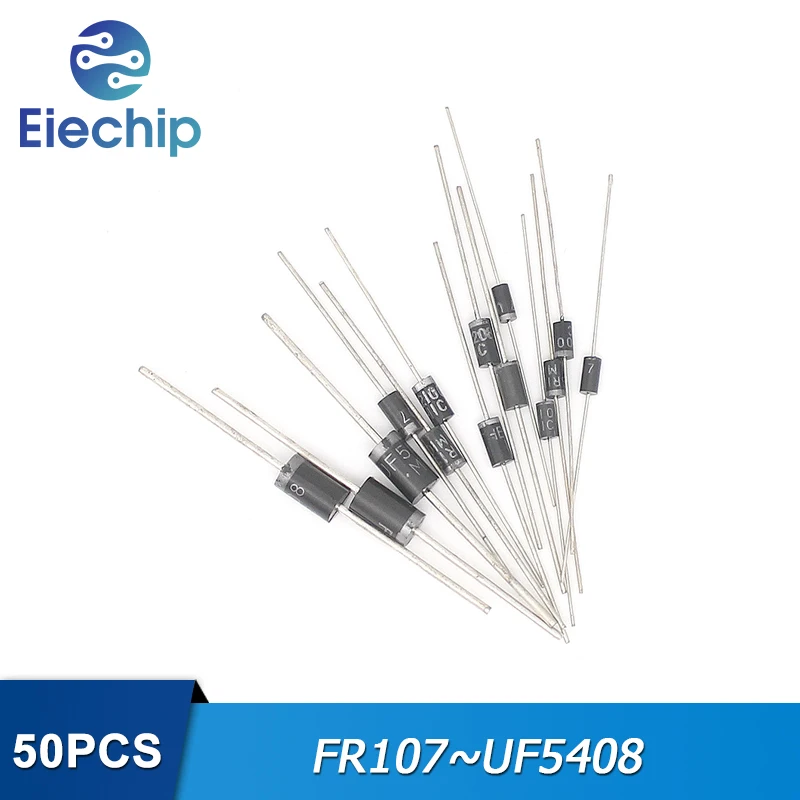 50PCS-Schottky-Diode-DO-41-FR107-FR157-FR207-FR307-HER108-HER208-RL207 ...