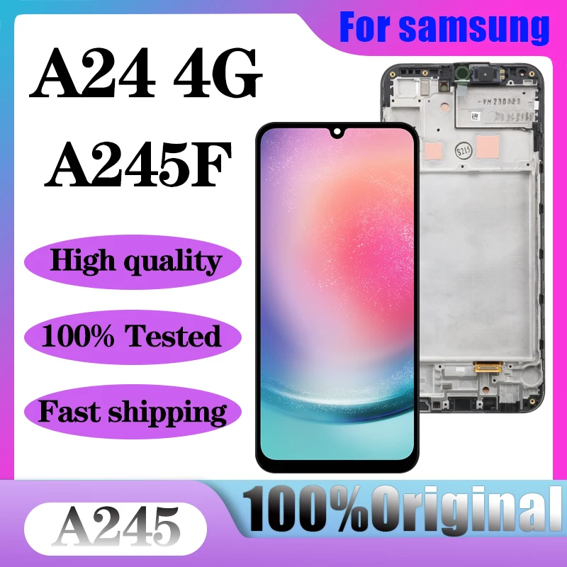 Pantalla LCD Original Super AMOLED de 6,50 pulgadas para SAMSUNG Galaxy A24, 4G, A245, A245F ...