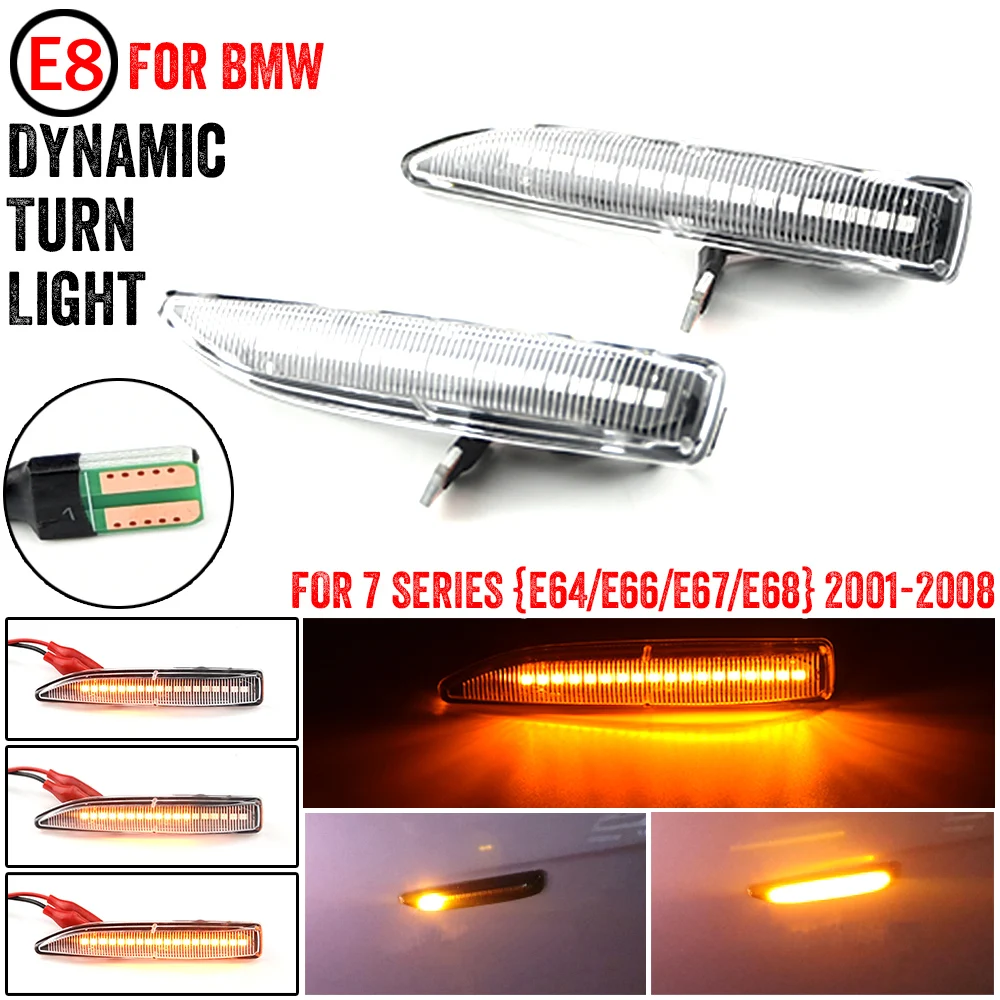 1-Set-Car-LED-Side-Marker-Turn-Signal-Light-Dynamic-Flowing-Sequential ...