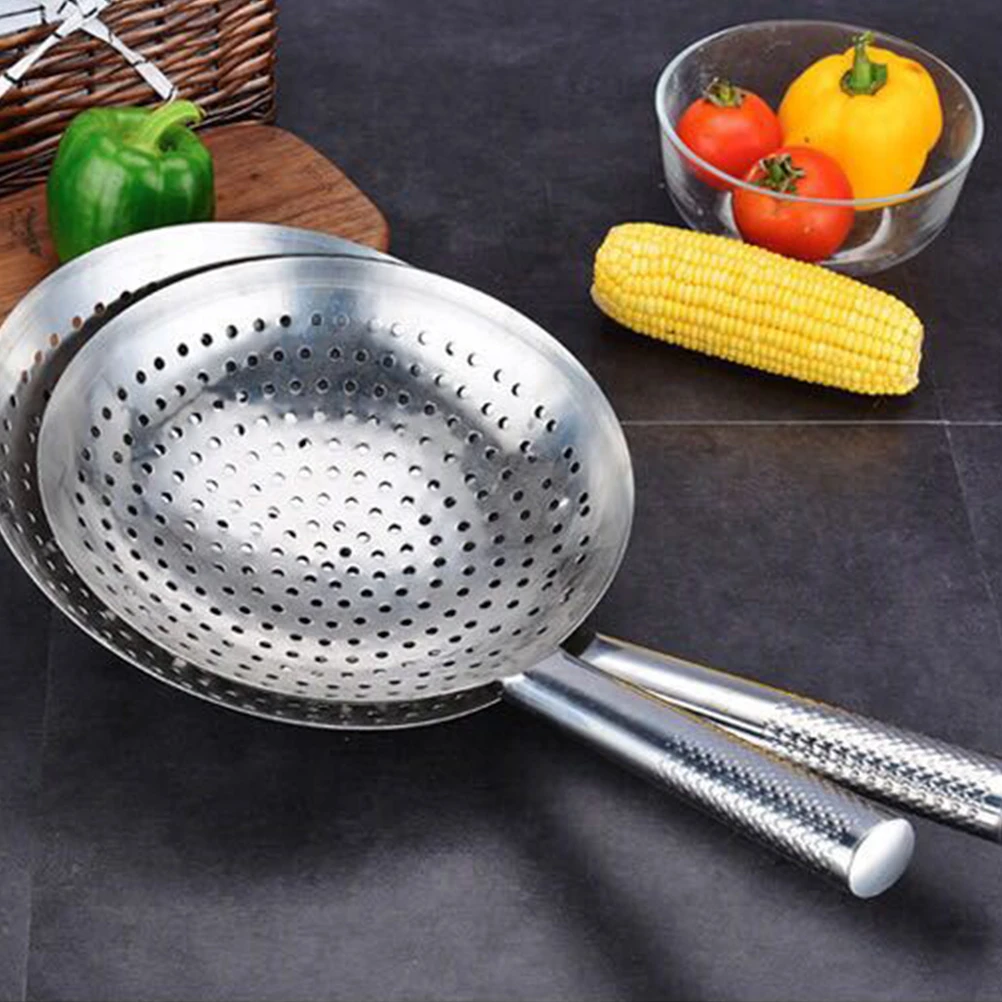 Strainer Skimmer Ladle Spoon Stainless Steel Colander Slotted Mesh ...