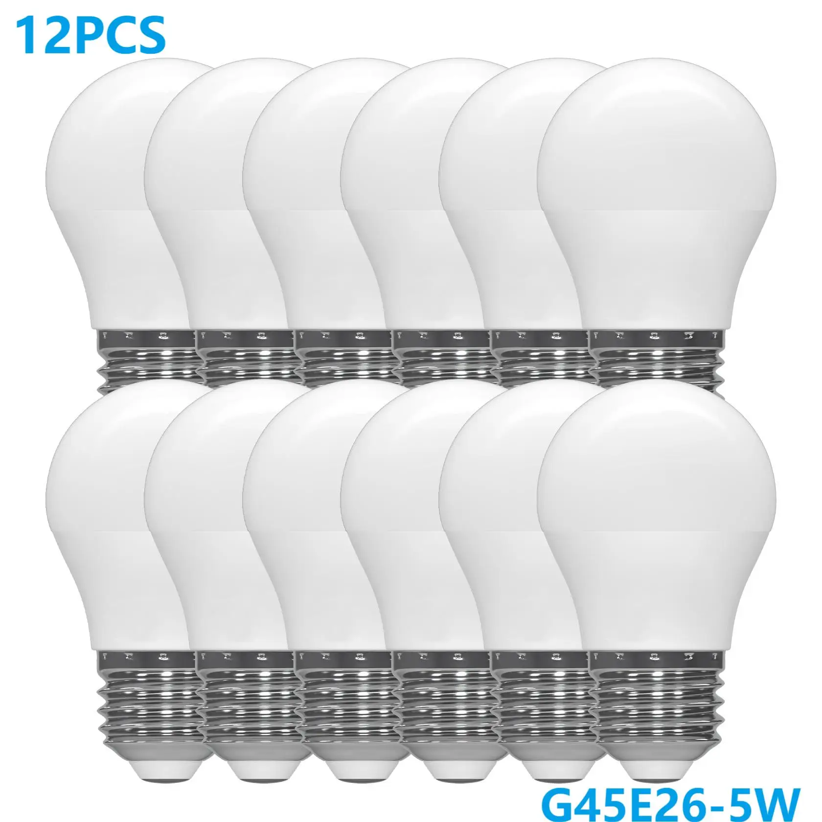 12PCS A15 Light Bulbs 5W Warm/Cool White 3000K 6500K Small G45 LED ...
