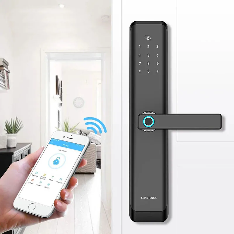 Biometric-Fingerprint-Lock-Home-Security-Entrance-Smart-Door-Lock-with ...