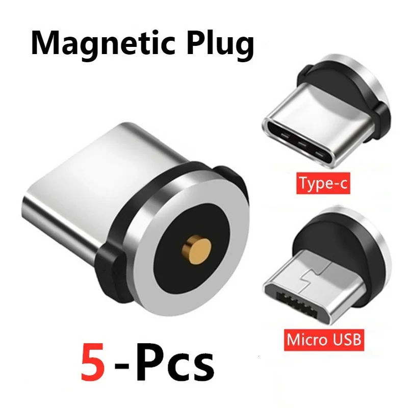 USLION-5-Pcs-Micro-USB-Type-C-Magnetic-Plugs-For-Mobile-Phone ...