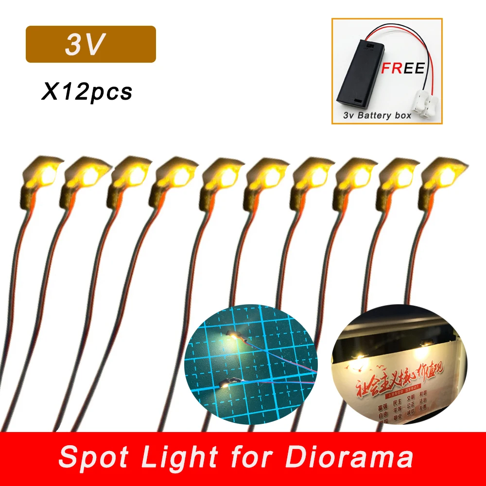 Diorama-Projecteur-LED-3V-chelle-HO-1-87-lampe-de-panneau-d-affichage ...
