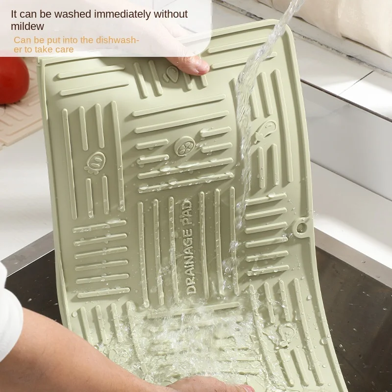Silicone-Drain-Pad-Anti-scalding-Heat-Insulation-Pad-Kitchen-Countertop ...