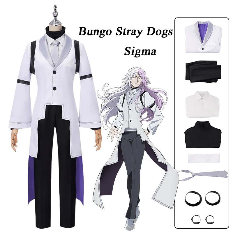 Disfraz de Anime Sigma para hombre y mujer, traje de Bungou Stray Dogs ...