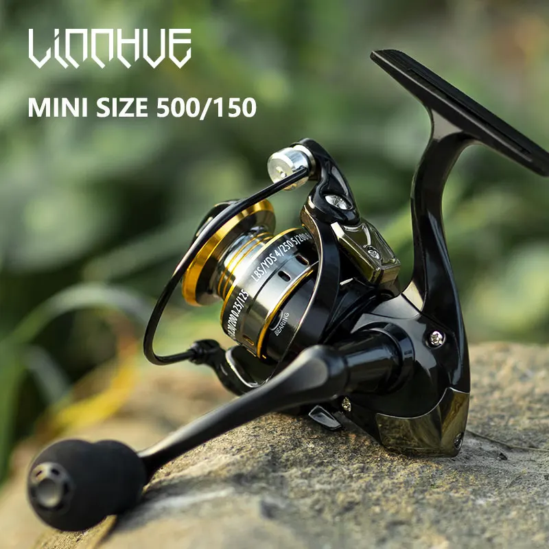 LINNHUE-Mini-Fishing-Reel-500-Size-Spinning-Reel-Max-Drag-5-8kg-Super ...