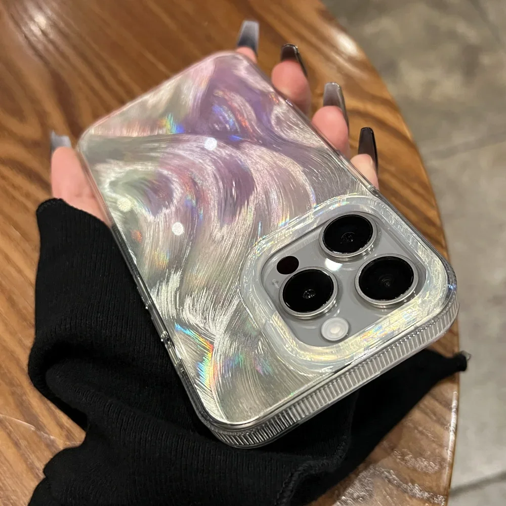 Luxury-Laser-Colorful-Gradient-Aurora-Case-For-iPhone-15-Pro-Max-14-13 ...