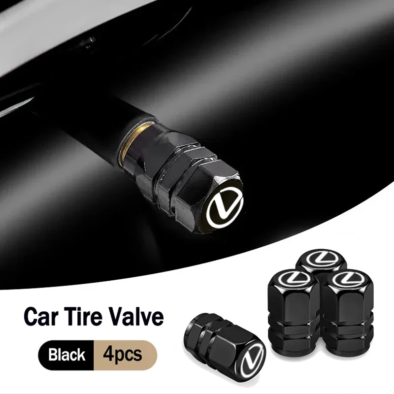 Car-Wheel-Tire-Valve-Caps-Tyre-Stem-Covers-Airdust-Waterproof-For-Lexus ...