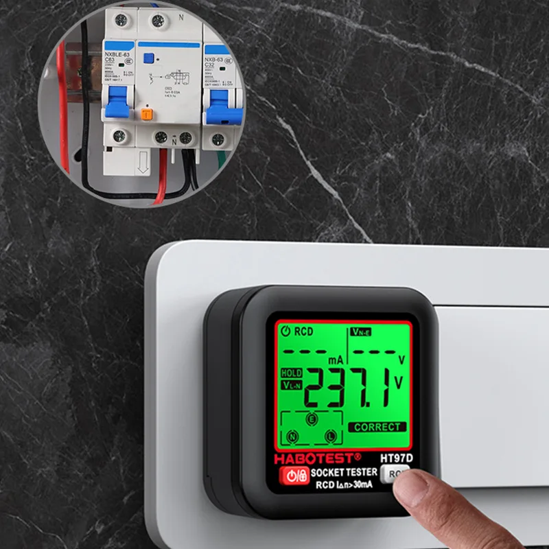 HT97-Socket-Tester-Pro-Voltage-Test-US-UK-EU-Plug-LCD-Digital-Outlet ...