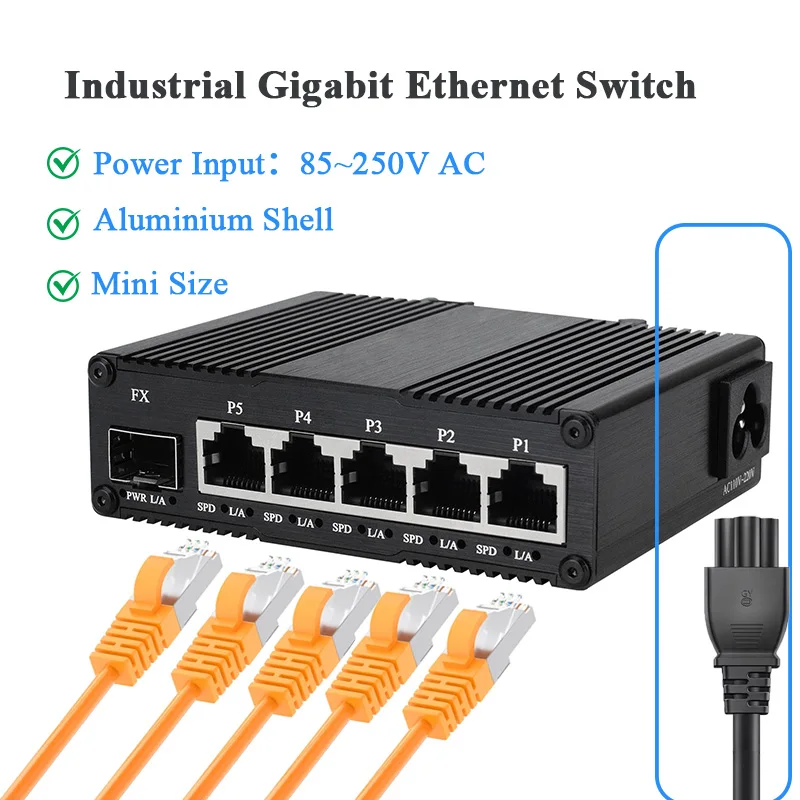 Industrial-5-RJ45-1-SFP-Fiber-Switch-5-Port-10-100-1000Mbps-Network ...