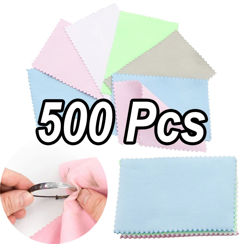 10-500Pcs-Polish-Polishing-Cloth-Reusable-Silver-Polishing-Cloth-for ...