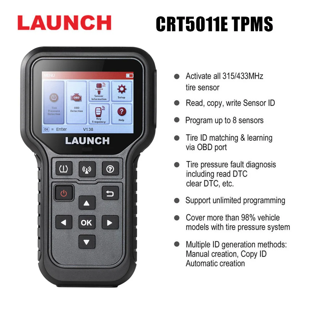 LAUNCH-X431-CRT5011E-TPMS-Activation-Diagnostic-Tool-433MHz-Sensor ...