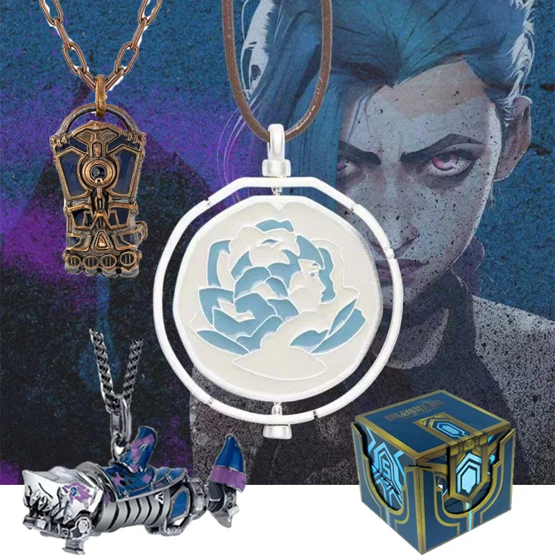 League-Of-Legends-2-collar-de-rosa-arcana-Jinx-Ekko-retrato-de-cabeza ...