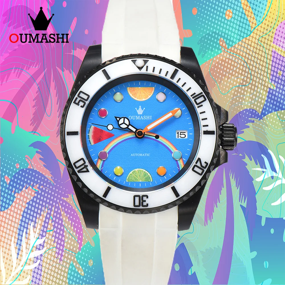 Man-s-40mm-Automatic-NH35A-watch-Steel-Sapphire-transparent-case ...