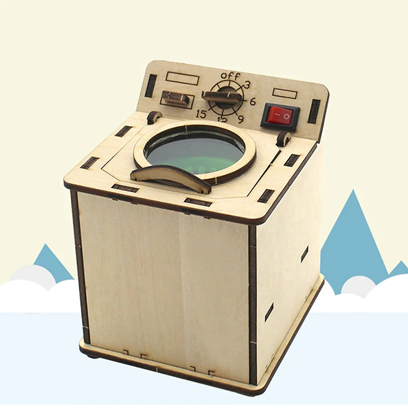 Diy Electric Powered Washing Machine Model Building Kits Educational ...