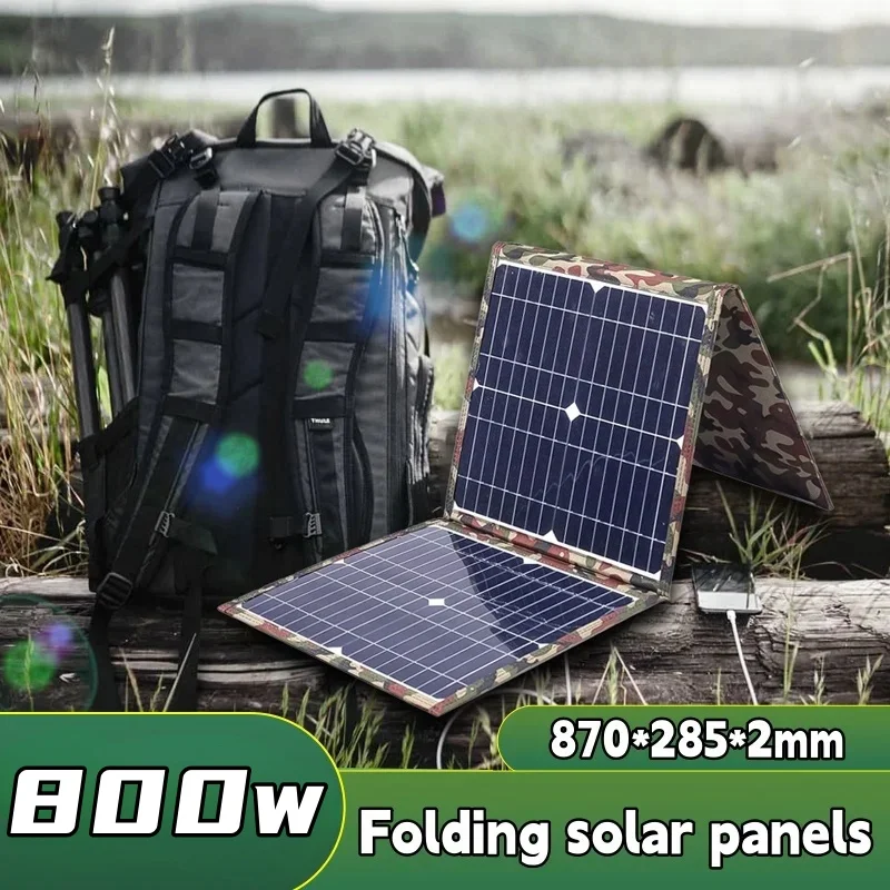 800W-Foldable-Solar-Panel-Portable-Solar-Charger-12v-Battery-Power ...