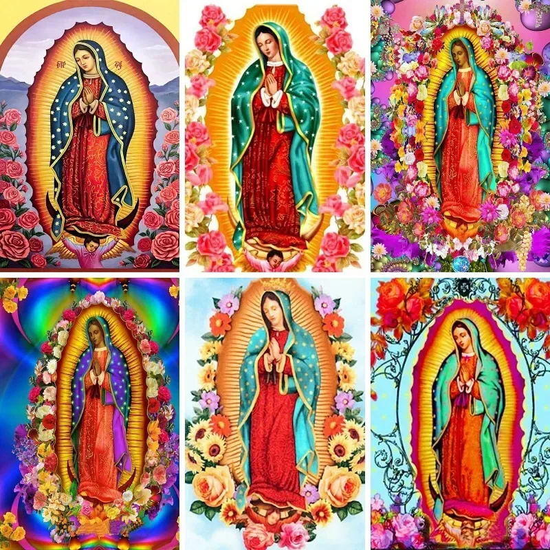 DIY-5D-Diamond-Painting-Kits-for-Virgin-Mary-Our-Lady-of-Guadalupe-Full ...