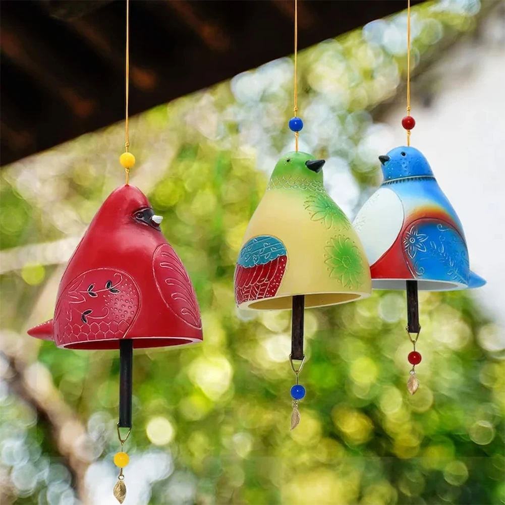 1PCS-Cute-Wind-Chimes-Resin-Birds-Shaped-Decorative-Pendant-for-Outdoor ...