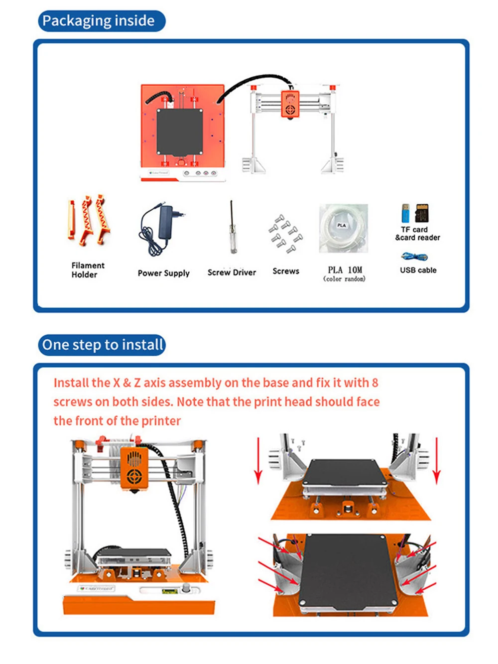 TISHRIC 3D Printer K1 One Key Printing Household Education Children 3D ...