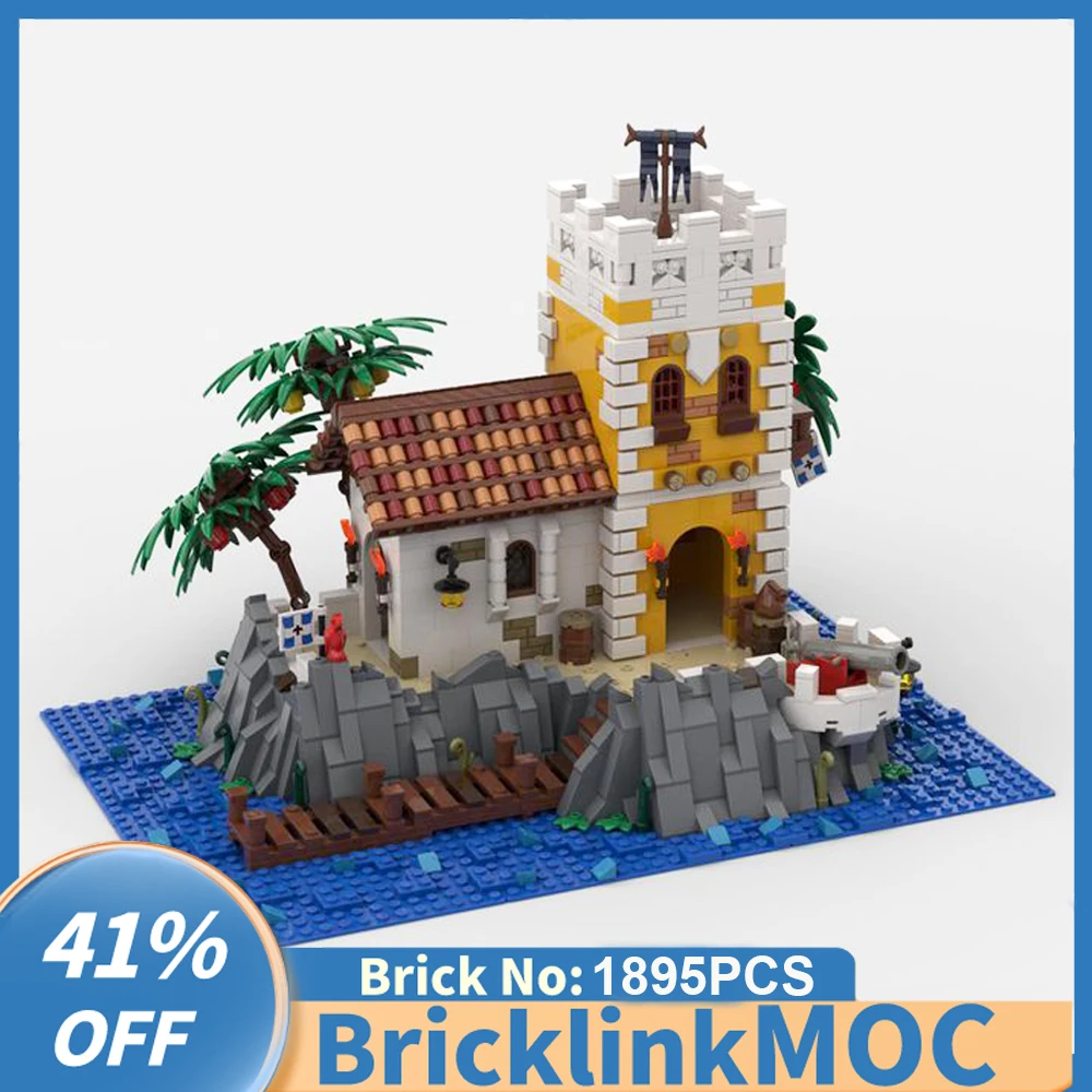 New-1895PCS-medieval-Pirate-Series-MOC-modular-Pirate-Defence-Island ...