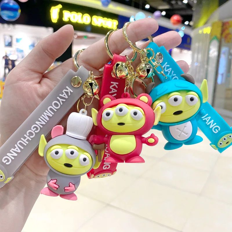 6cm-Disney-Cartoon-Toy-Story-Cute-Three-Eyes-Alien-Key-Chain-Bag-Car ...