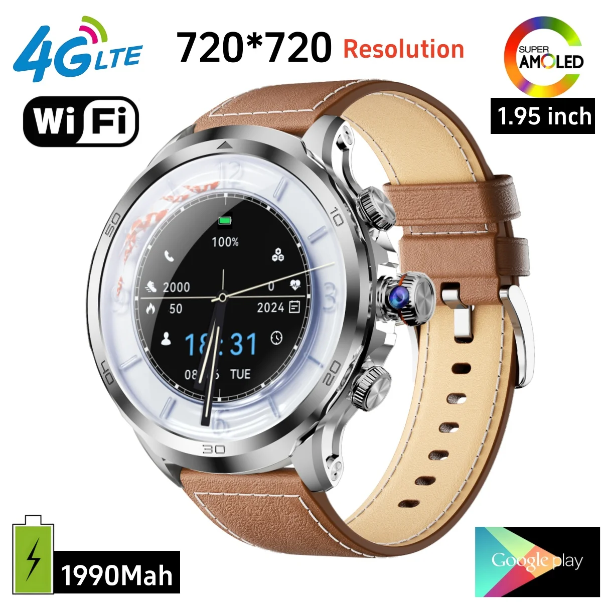 Reloj-inteligente-Android-de-red-completa-4G-con-c-mara-telesc-pica-de ...