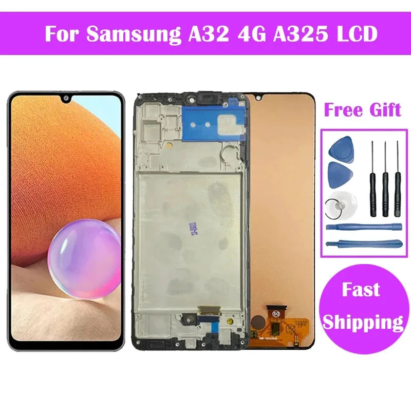 Aaa + para samsung galaxy a32 4g display fa325 SM A325F/ds tela lcd com ...
