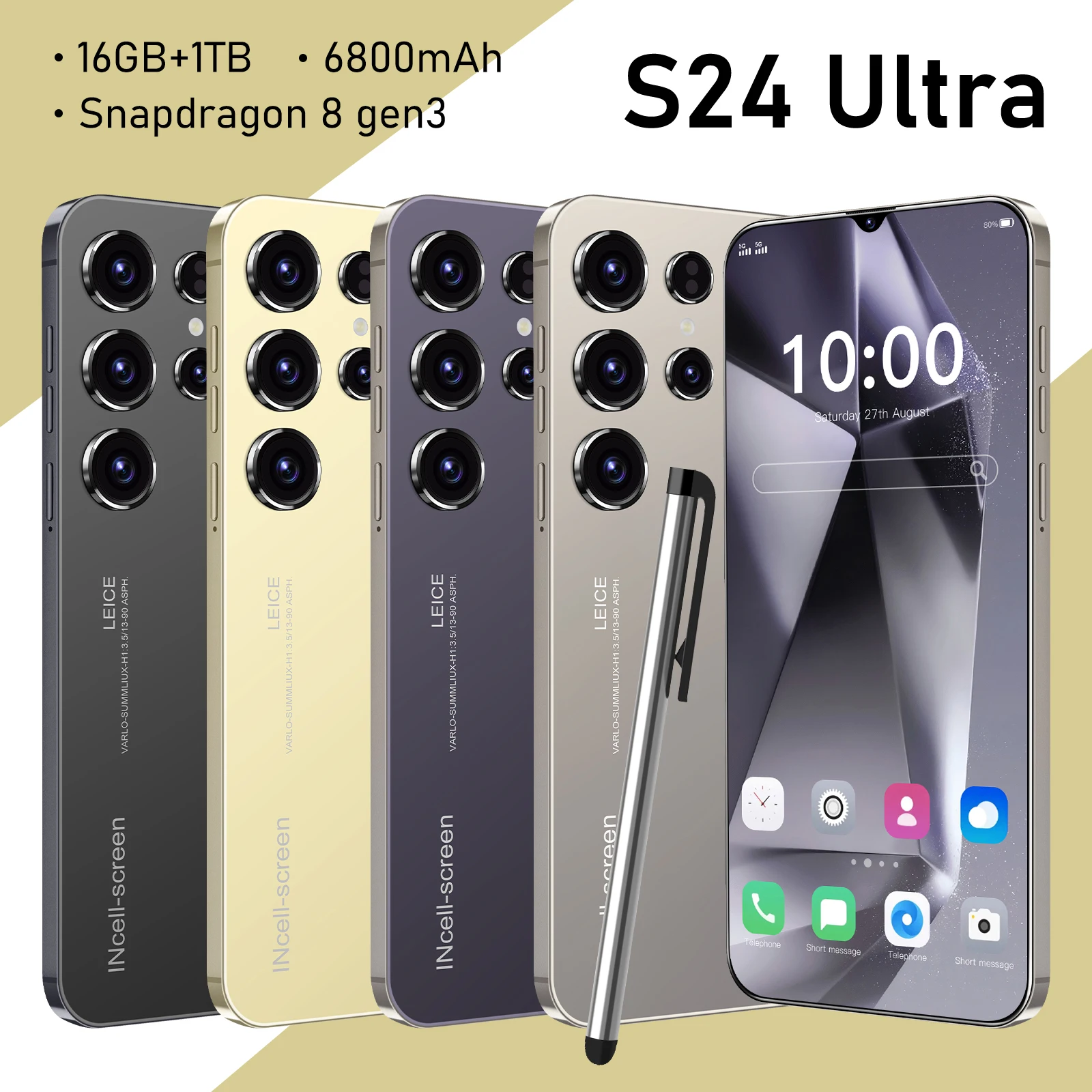 New-High-end-Original-S24-Ultra-Smartphone-7-0-HD-5G-16G-1T-Android-14 ...