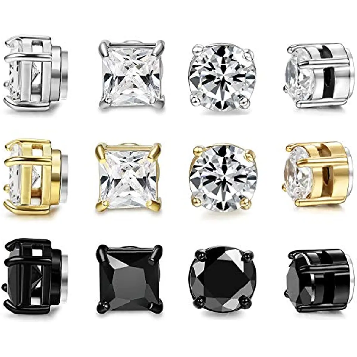 2PCS-Non-pierced-Magnetic-Earrings-for-Men-Women-Magnet-Ear-Clips-Ear ...