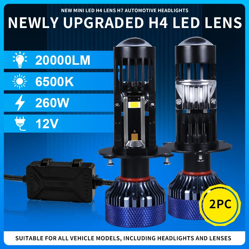 H4-LED-projector-lens-mini-car-headlight-bulb-CSP-chip-high-low-beam ...