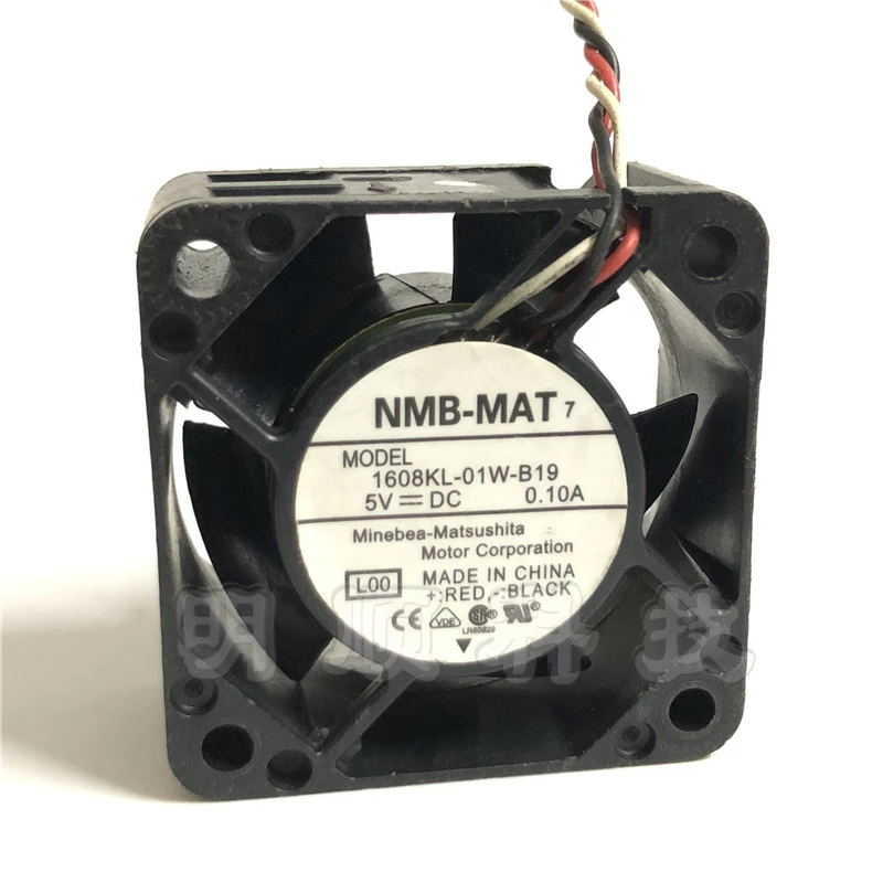 original NMB 1608KL-01W-B19 3-wire 5V 0.1A 4CM 4020 router cooling fan ...