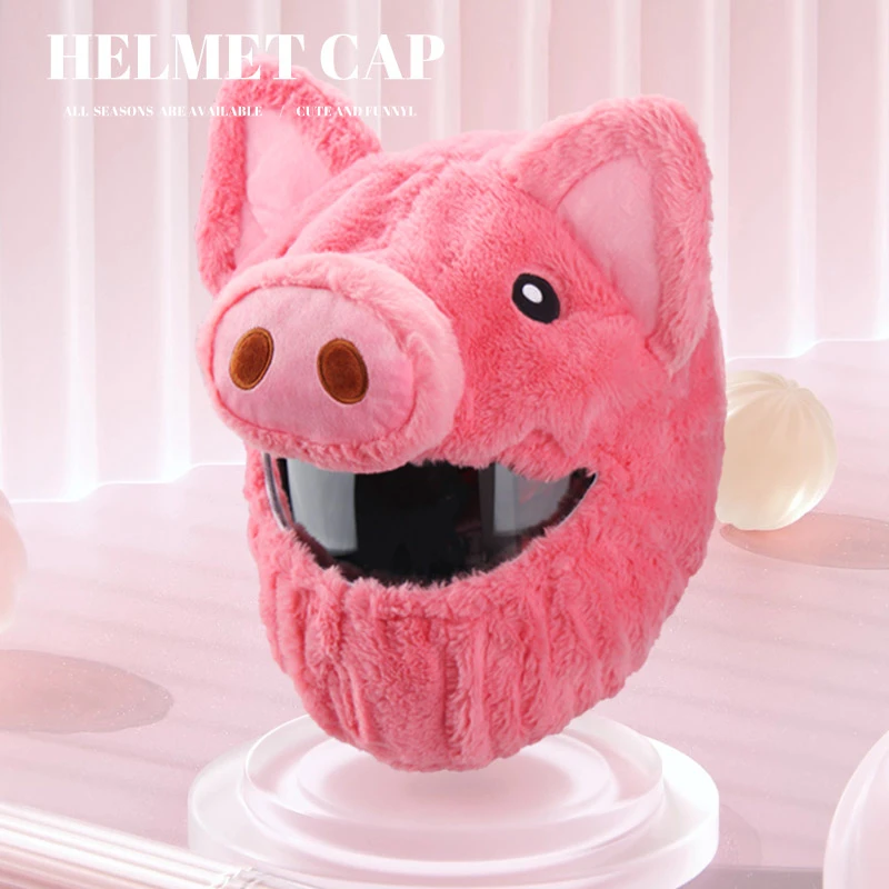 Helmet Protection Headgear Cover Cartoon Fluffy Plush Set For ...