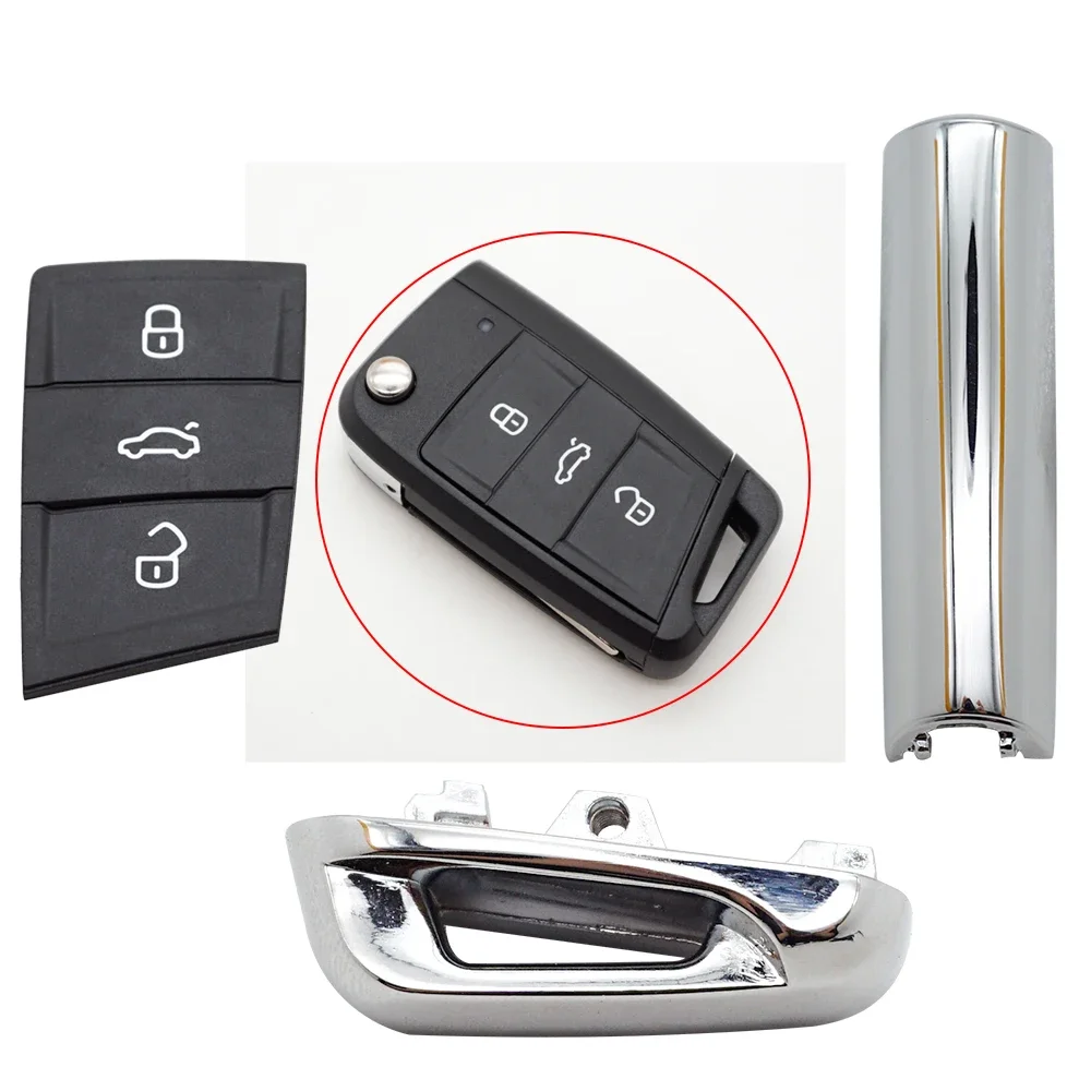 Cocolockey Shiny Metal Part Key Pad for Vw Gollf 7 MK7 for Skoda ...