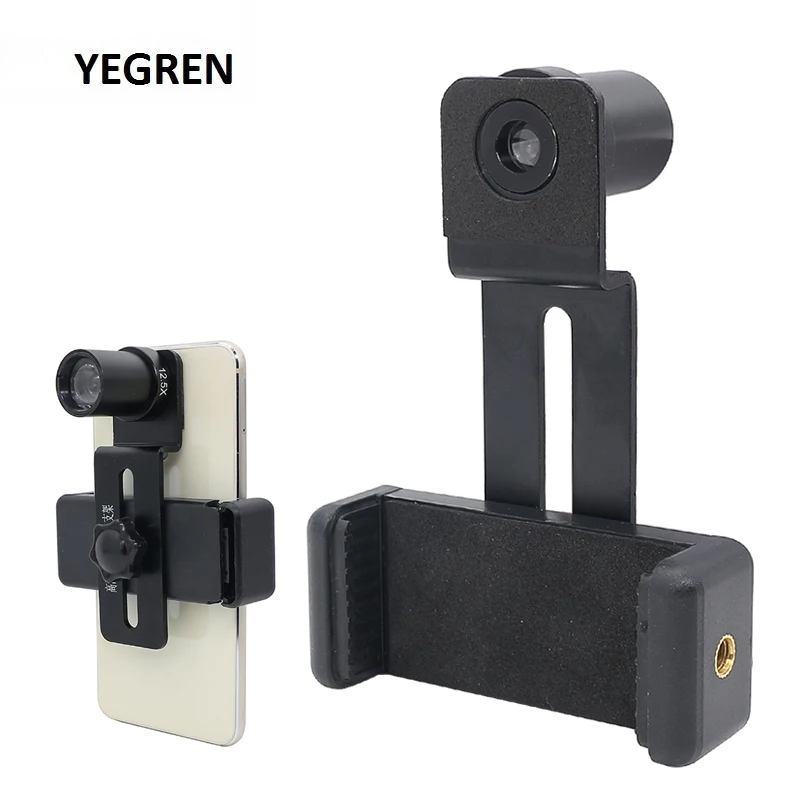Cell-Phone-Mount-Adapter-Phone-Clip-w-12-5X-Eyepiece-Lens-Take-f ...
