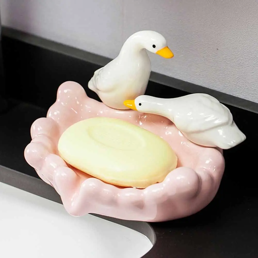 Ceramic-Soap-Box-Cartoon-Drain-Soap-Dish-No-Water-Accumulation-Bathroom ...